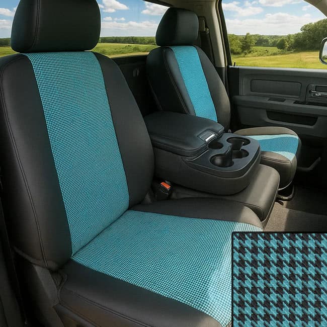 CalTrend Custom Houndstooth Seat Covers Car Interior Protection
